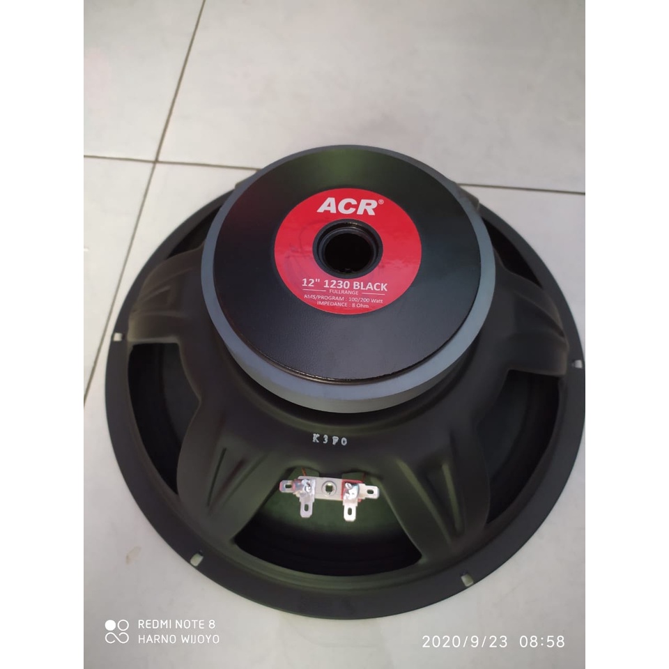 Jual Speaker ACR 1230 Black 12 inch Fullrange Original Speaker 12in ACR ...