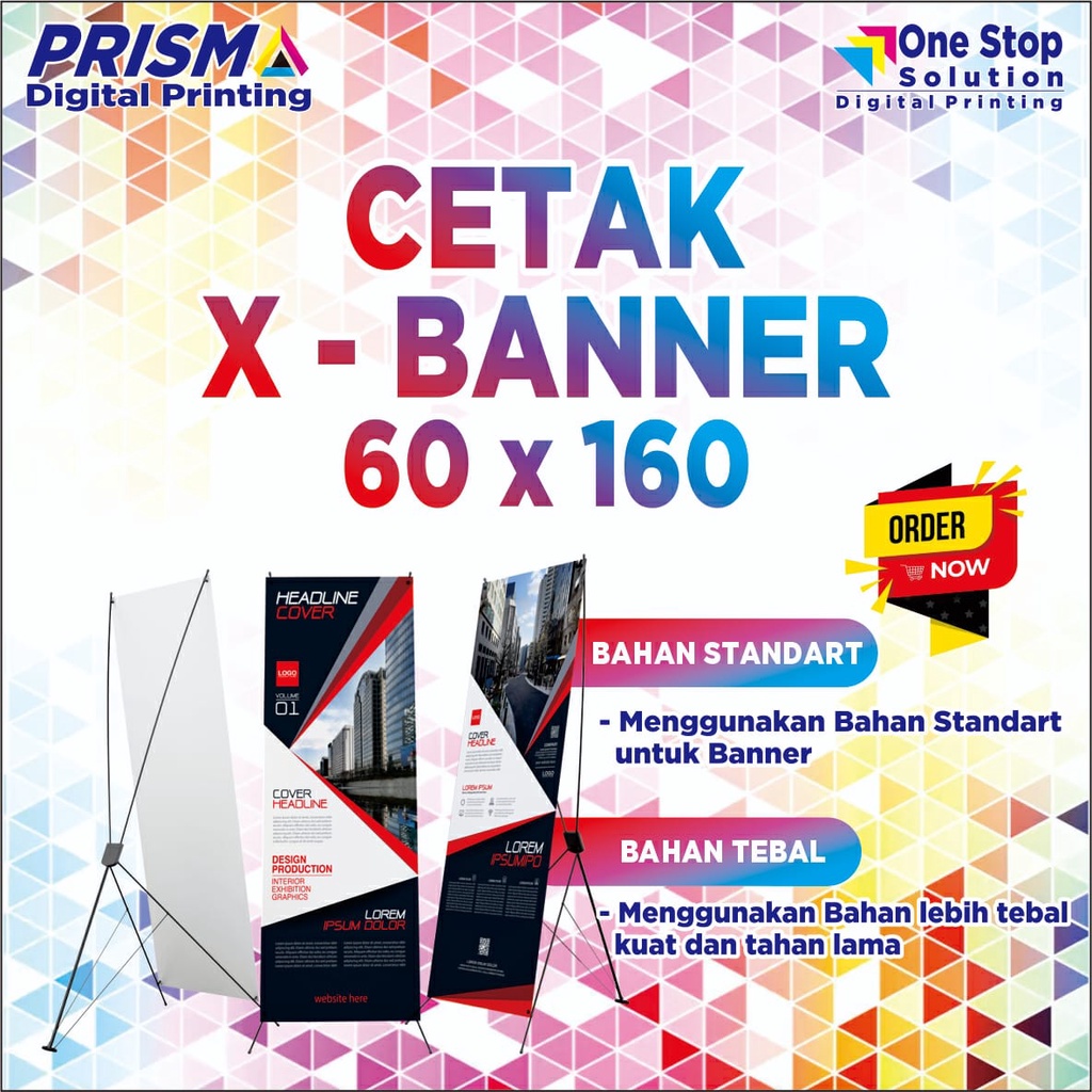 Jual CETAK SPANDUK ROLL UP/ X-BENNER EXSPRES OUTDOOR Uk. 60 X 160.cm | Shopee Indonesia