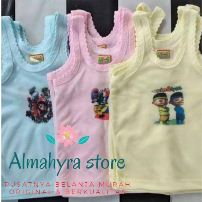 Jual 12 PCS singlet anak motif sablon / singlet karakter / kaos kutang ...