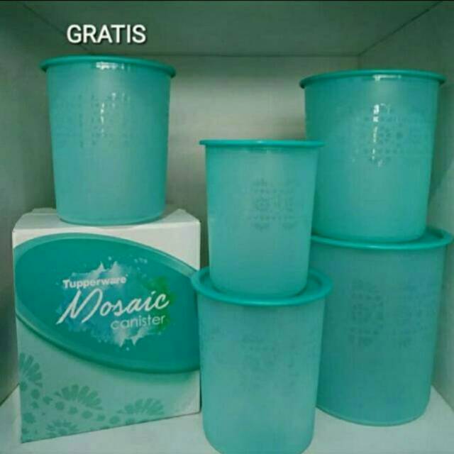 Jual Mosaic canister set blue (5pcs) | Shopee Indonesia