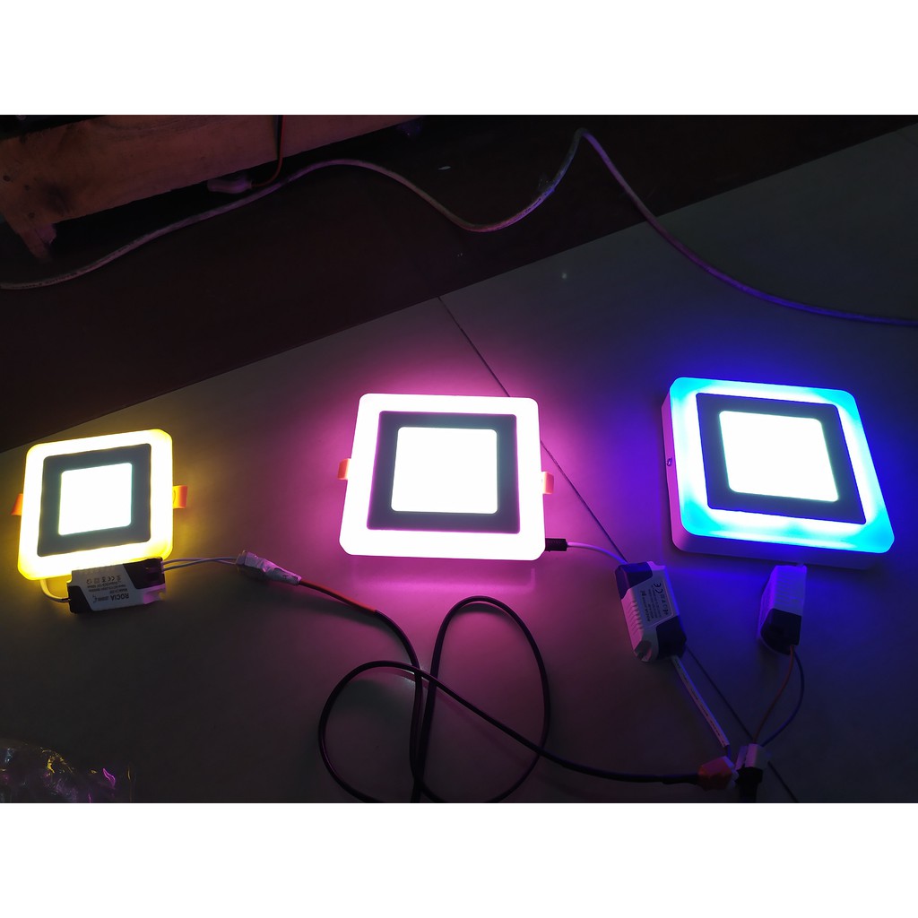 Jual Downlight LED Panel Tanam Kotak 2 warna 6+3 Watt | Shopee Indonesia