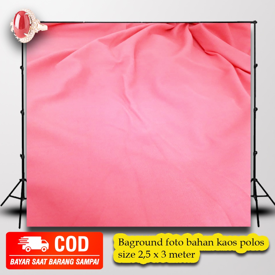 Jual Background foto kain layar foto size 2,5X3 meter polos pink ...