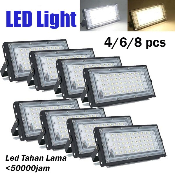 Jual Lampu Sorot 50 Watt Flood Light IP65 Lampu Tembak LED Outdoor | Shopee Indonesia