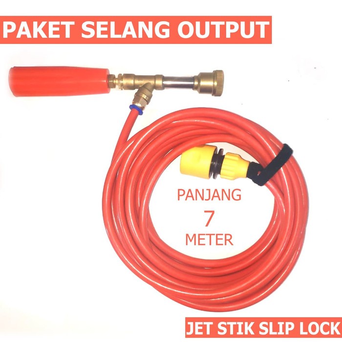 Jual Paket Selang Output 7 Meter Selang Orange Jet Stik 20cm Slip Lock ...