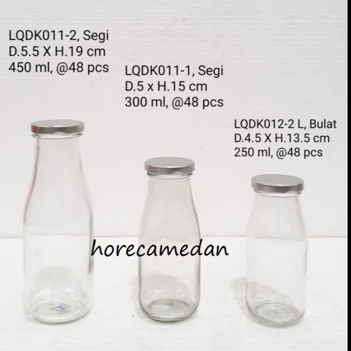 Jual Botol Kaca Jus 200ml 300ml / Botol ASI / Botol Kaca Tutup ...