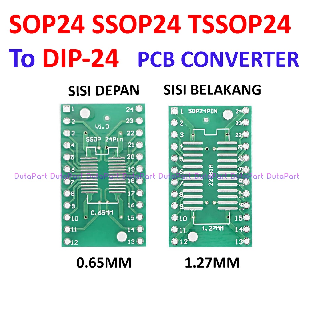 Jual PCB Board SMD SOP24 SSOP24 TSSOP24 To DIP24 DIP 24 Adapter ...