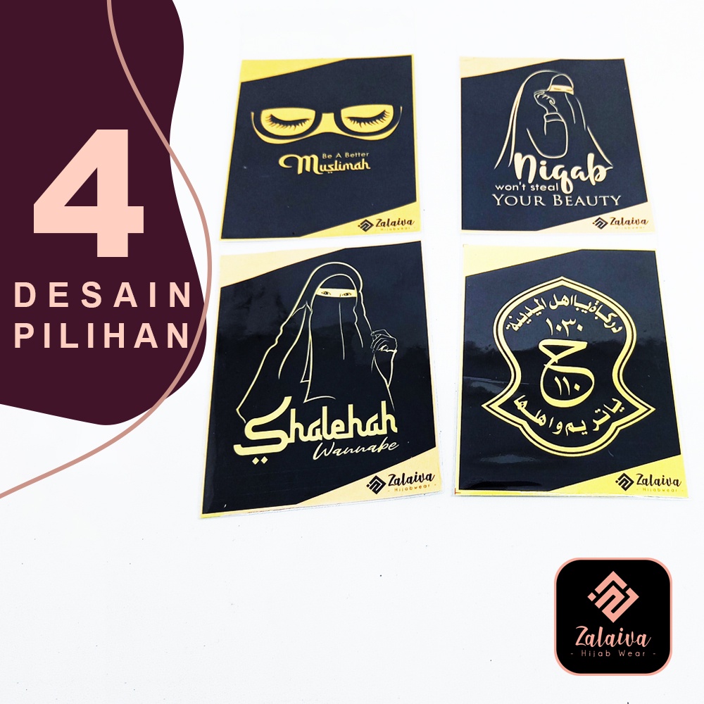 Jual Stiker Muslimah Islami Persegi Tema Hijrah Motif Niqab atau Cadar ...