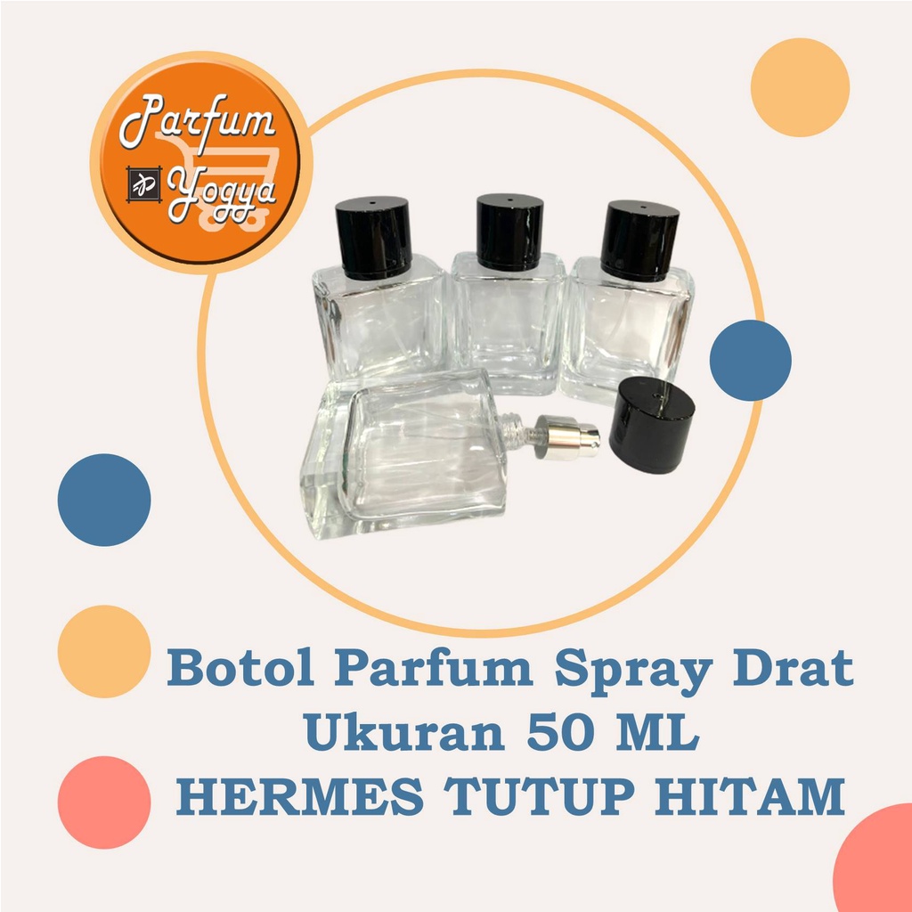 Jual BOTOL PARFUM SPRAY HRMS TUTUP HITAM 50 ML | BOTOL KACA | Shopee ...