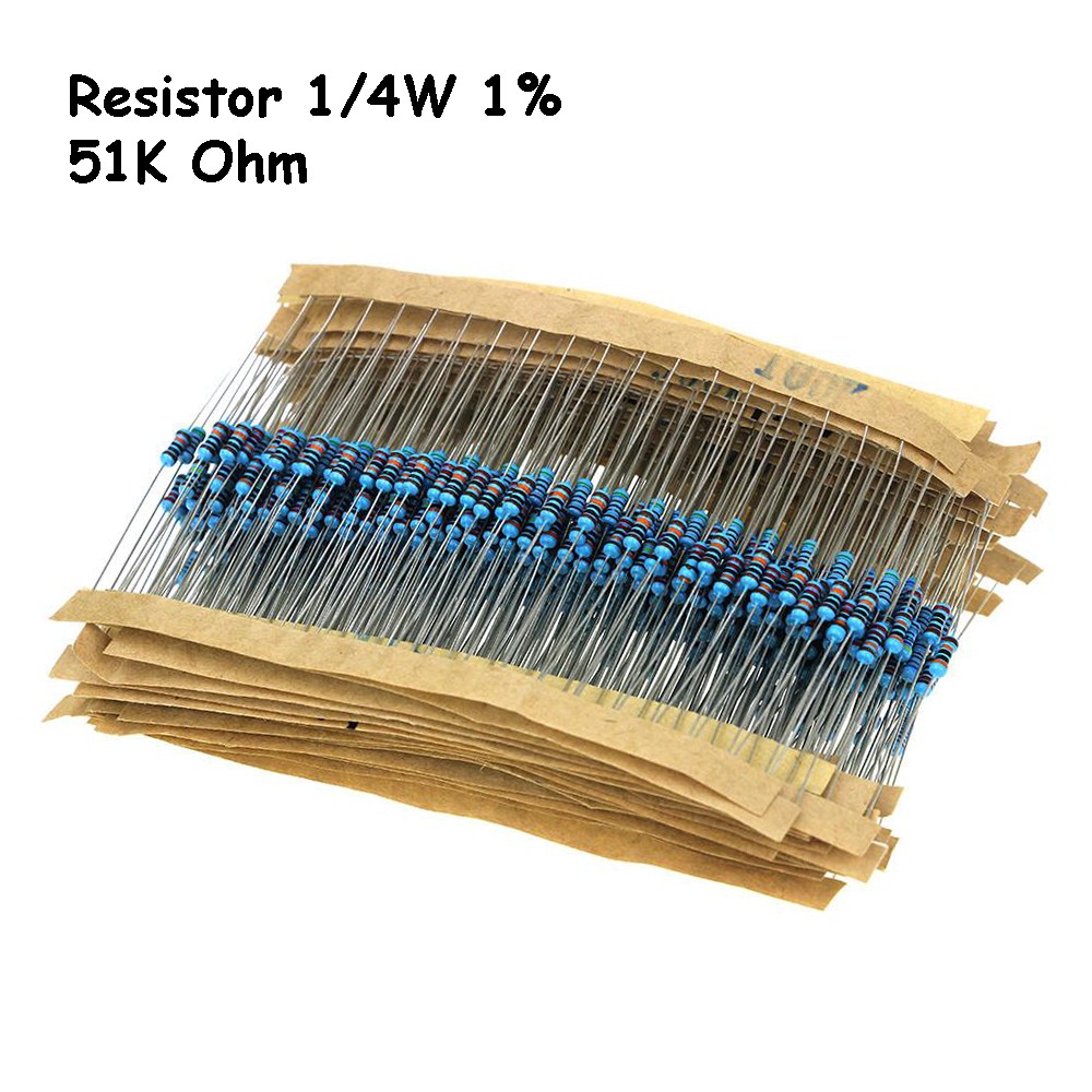 Jual Resistor Metal Film 51KOhm 51K Ohm 1/4W 0,25W Toleransi 1% ...