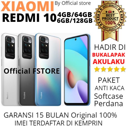 Jual XIAOMI REDMI 10 6GB-128GB RESMI | Shopee Indonesia