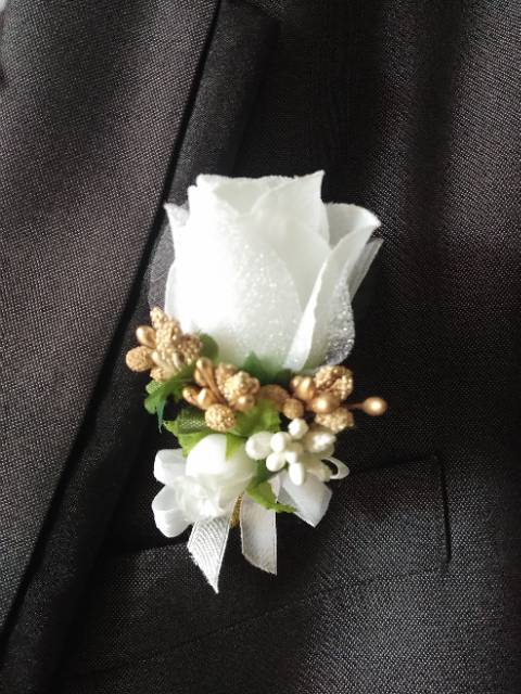 Jual KORSASE BUNGA JAS PENGANTIN/MAHAR/BROS BUNGA MAWAR PUTIH | Shopee ...