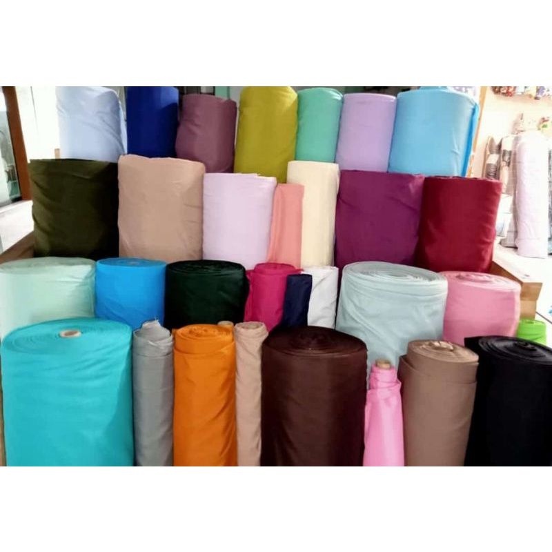 Jual PROMO kain sprei dan gorden polos meteran lebar 240cm bahan katun ...
