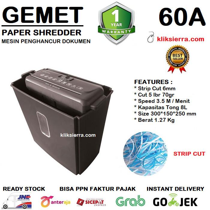 Jual Shredder | Gemet 60A Mesin Penghancur Kertas | Paper Shredder ...