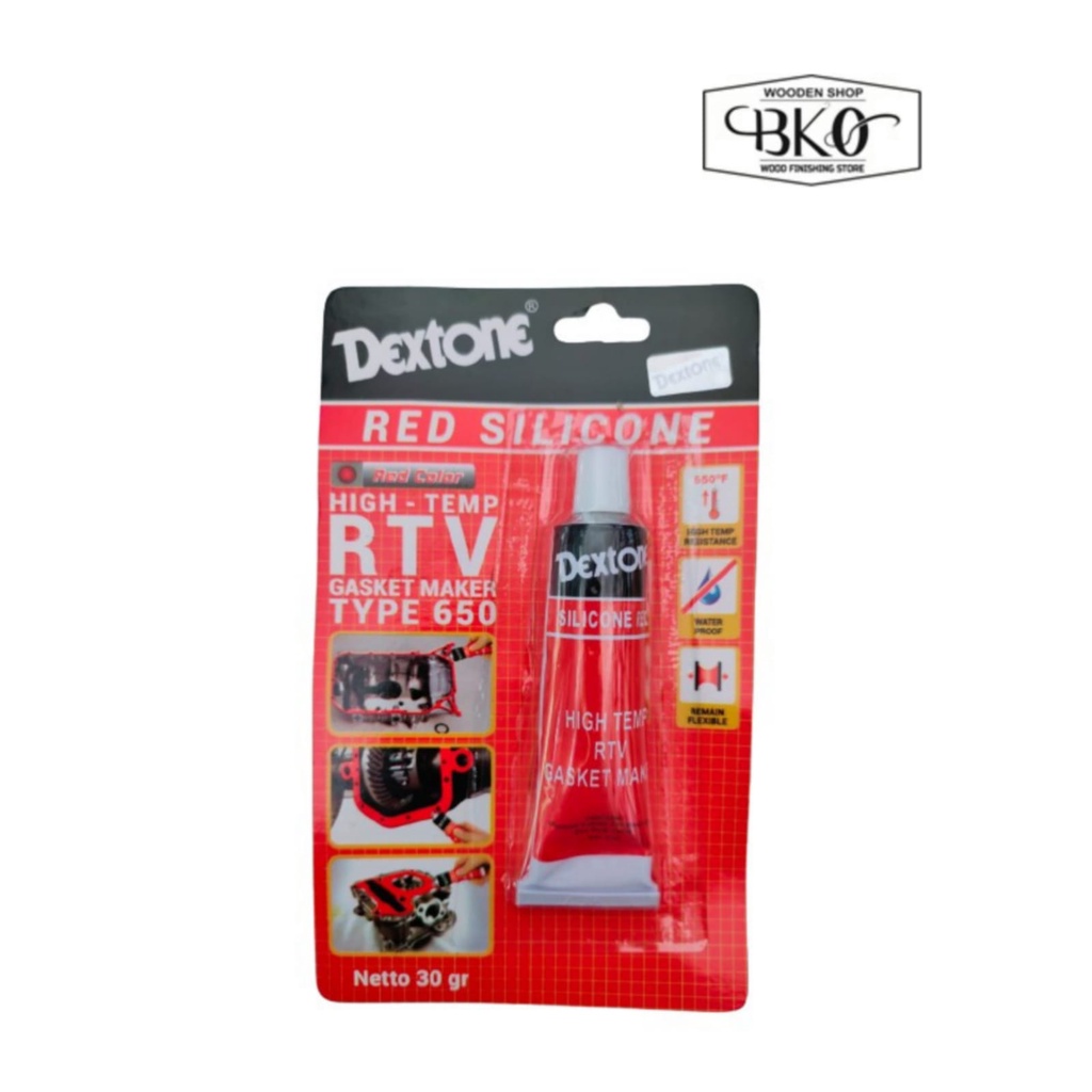 Jual LEM SILIKON DEXTON DEXTONE RED HI TEMP RTV GASKET SILICONE RED ...