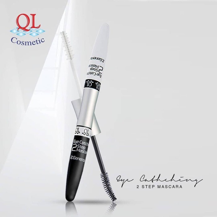 Jual QL Mascara 2 in 1 Eye Catching Two Step Mascara Black and White ...