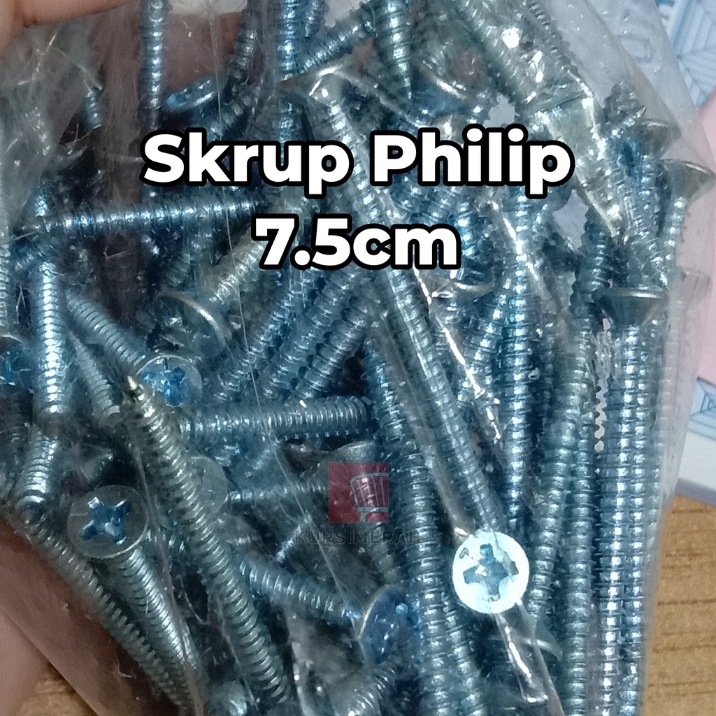 Jual Skrup Philip 7.5cm Sekrup Bungkusan (100 pcs) | Shopee Indonesia