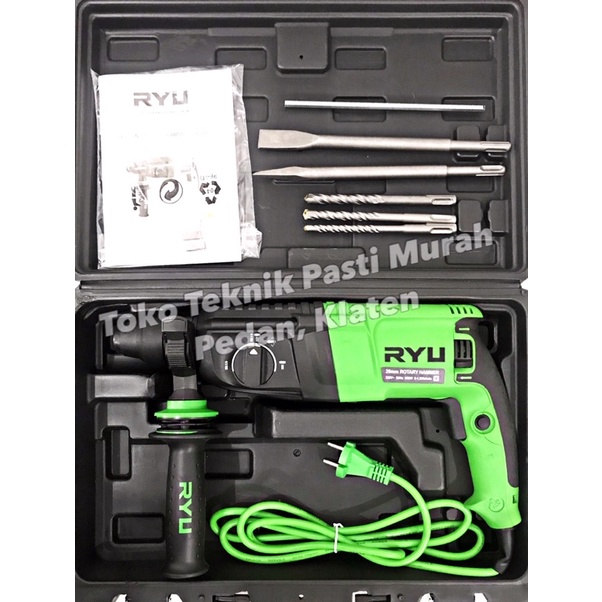 Jual Mesin Bor Beton Bobok 3 Fungsi / Rotary Hammer Drill RYU TEKIRO RRH26 FREE BUBBLE WRAP ...