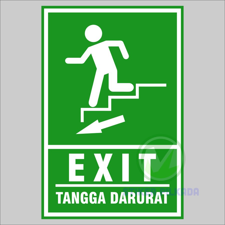 Jual STIKER VINYL tangga darurat - 20x30cm | Shopee Indonesia
