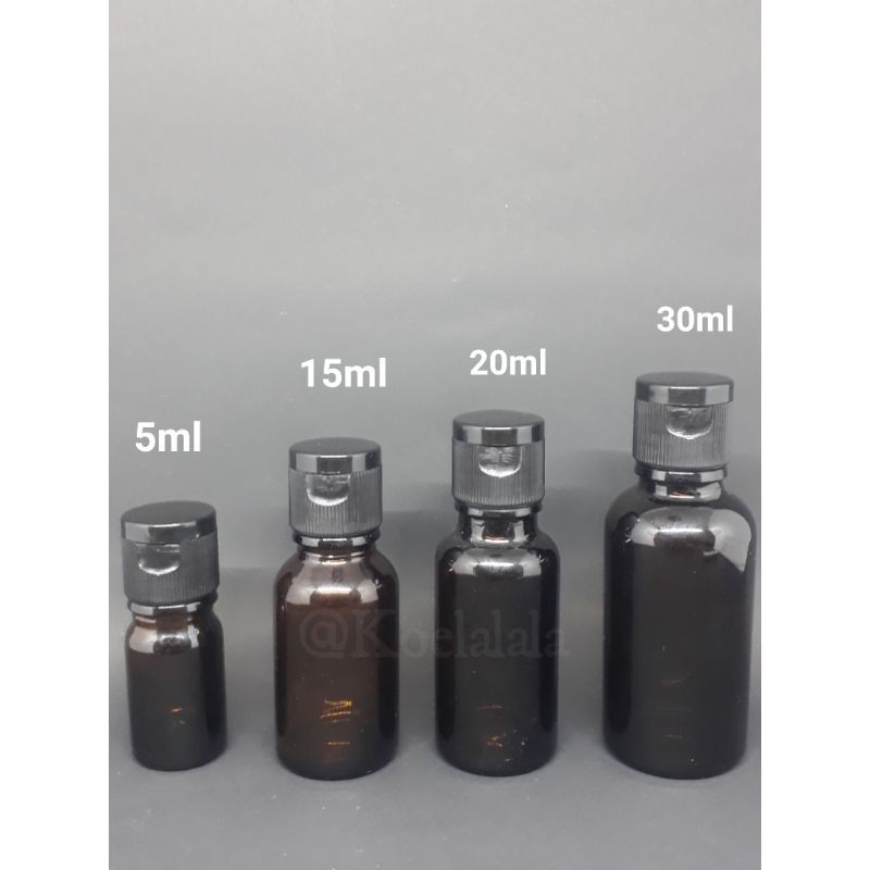 Jual Botol Kaca Fliptop Amber 5ml 15ml 20ml 30ml | Shopee Indonesia