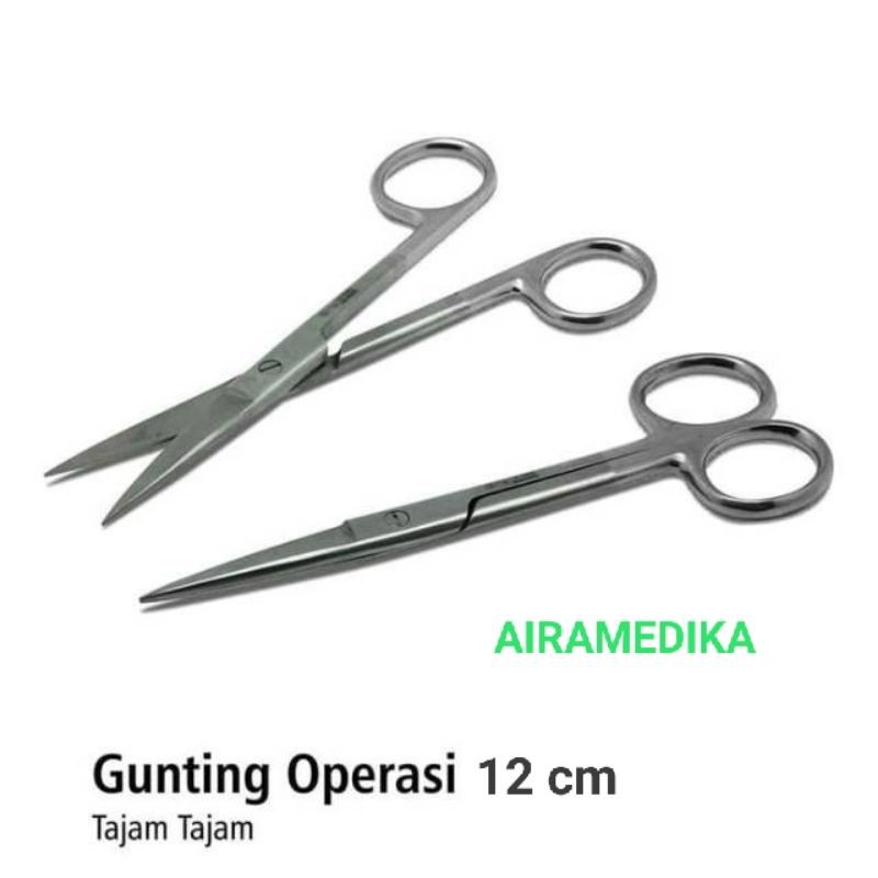 Jual Gunting Lurus Tajam - Tajam 12 cm/ Gunting Mata Iris Lurus Tajam ...