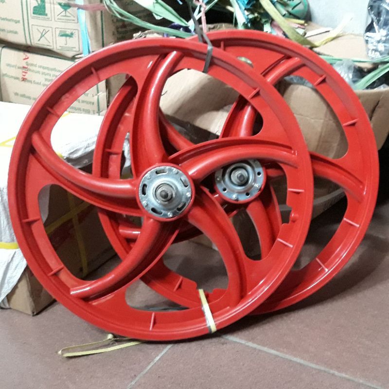 Jual Velg plastik 20" CW racing bintang sepasang untuk sepeda Bmx Anak ...