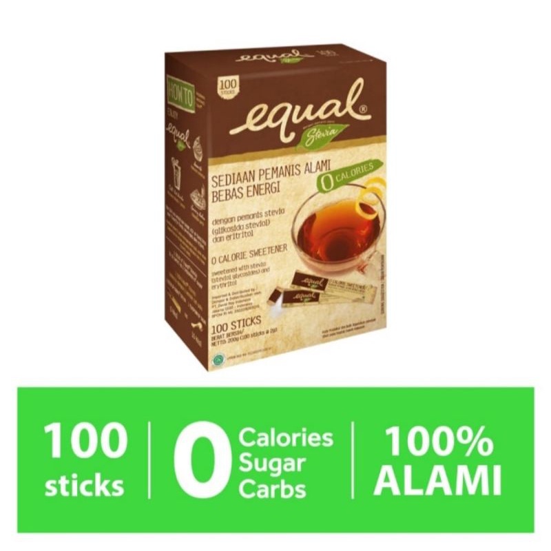 Jual GULA EQUAL ZERO CALORIES (CLASSIC / GOLD / STEVIA) | Shopee Indonesia