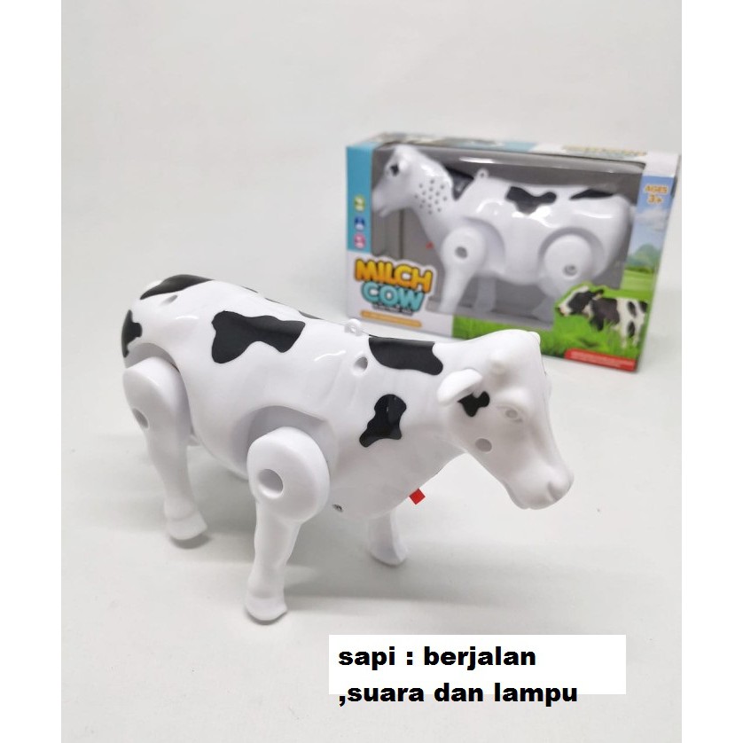 Jual mainan anak sapi berjalan suara sapi mainan edukatif cow milk ...