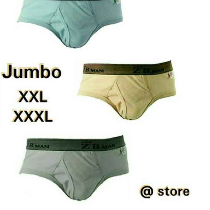 Jual ☎ Celana Dalam Pria Jumbo Zb man 3 Pcs Sempak Big Size XXL XXXL ...