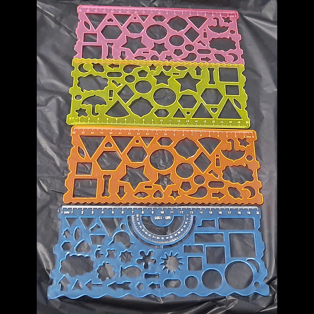 Jual Penggaris Garisan Mistar 20 cm Sablon Siru 1 set isi 2 pcs untuk ...