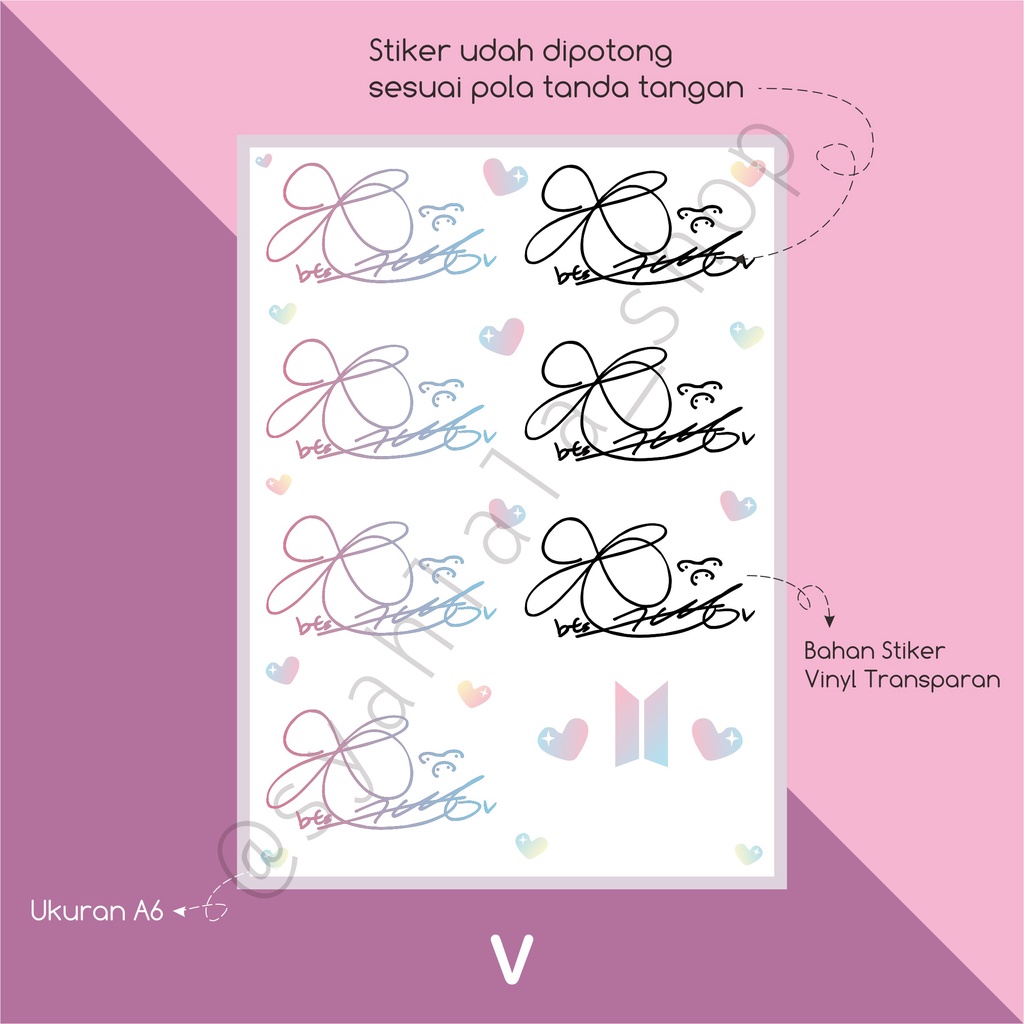 Jual STIKER TANDA TANGAN BANGTAN | Shopee Indonesia
