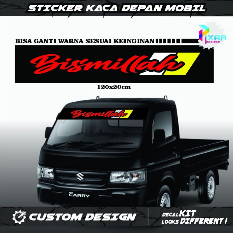 Jual CATING STICKER MOBIL PICK UP KACA DEPAN MOTIF BISMILLAH TERBARU ...