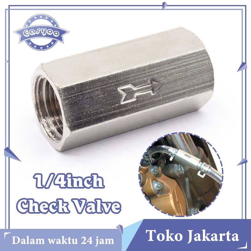 Jual Check Valve Air Oil 1/4 Inch No Return Valve 1/4" One Way Valve ...