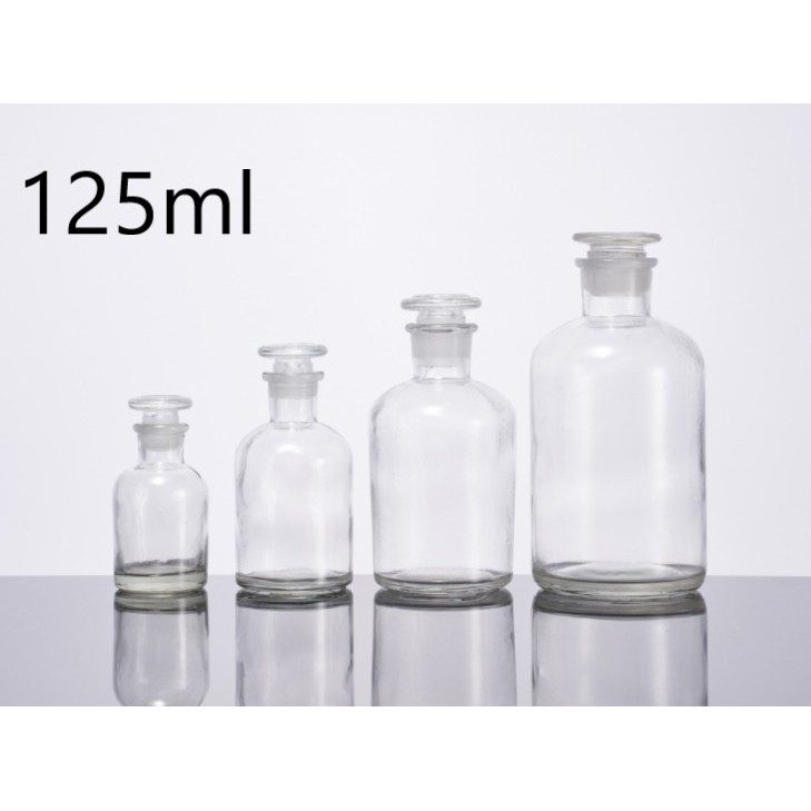 Jual Botol Reagent Kaca Clear Mulut Kecil / Botol Kaca Reagent Bottle ...