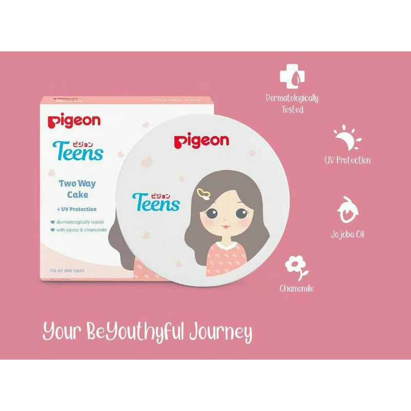 Jual PIGEON TEENS TWC COMPACT POWDER 14 gr | Shopee Indonesia