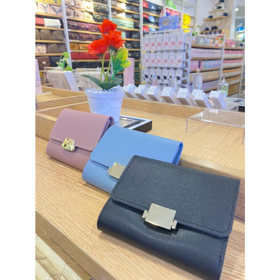 Jual MINISO OFFICIAL Luxury rectangular trifold wpmens wallet / dompet ...