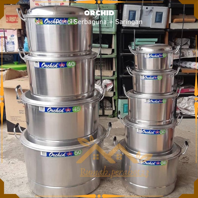 Jual ORCHID Panci Dandang Langseng Serbaguna No 22 24 26 28 30 32 34 36 ...