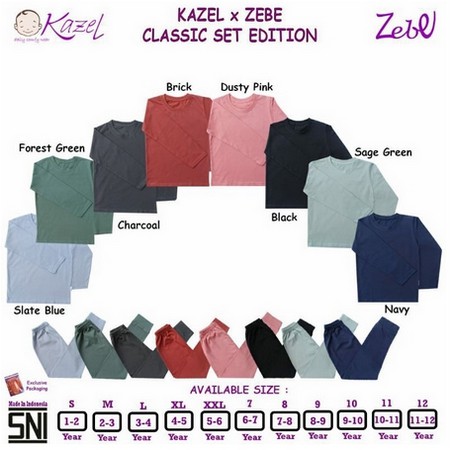 Jual SETELAN PANJANG KAZEL ZEBE CLASSIC SET | Shopee Indonesia