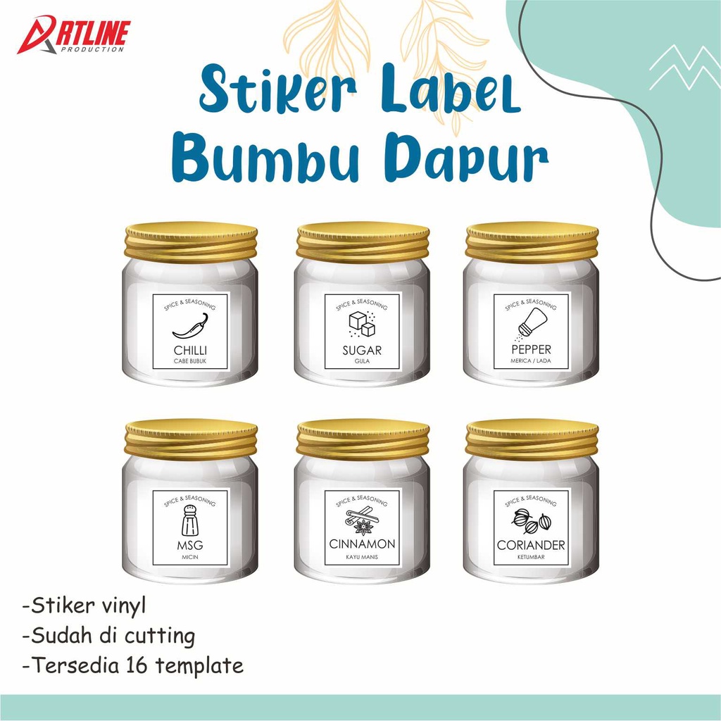 Jual Sticker Label Bumbu Dapur ISI 16 PCS SESUAI TAMPLATE | Shopee ...