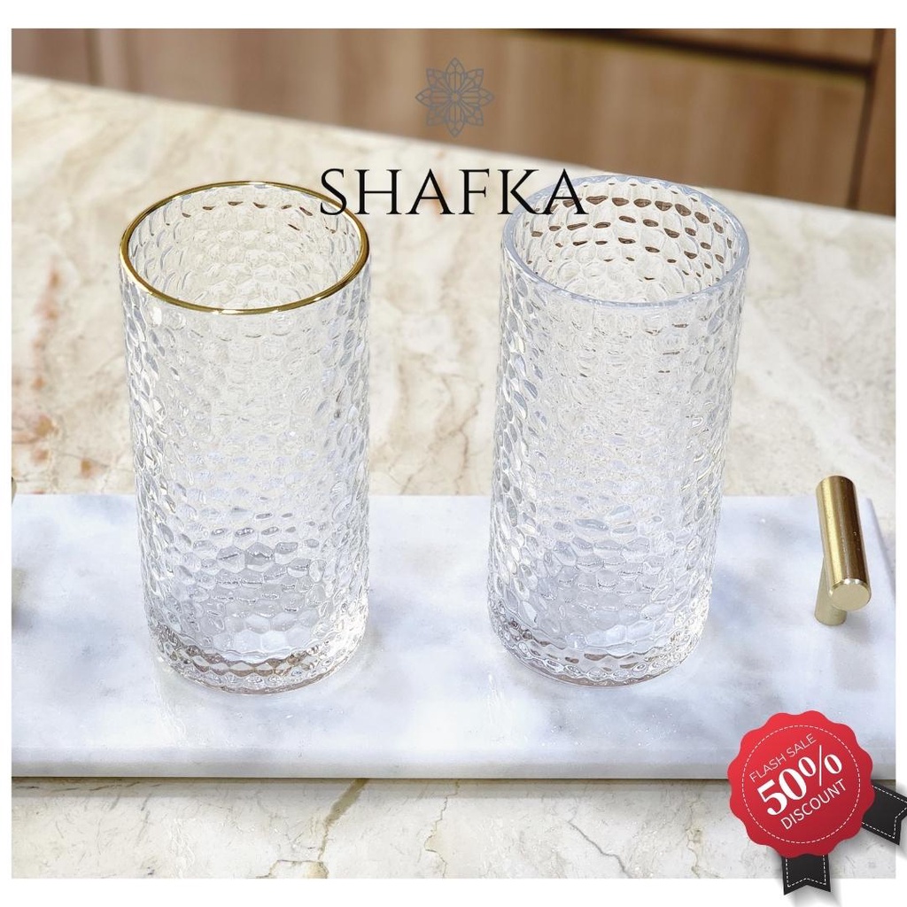 Jual SHAFKA Esquire Tall Gelas Gold Gelas Cantik Gelas Hadiah Gelas ...