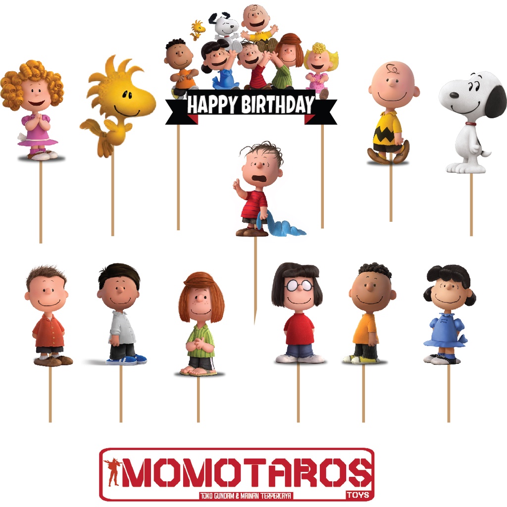 Jual Topper cake Snoopy and peanuts set | Shopee Indonesia