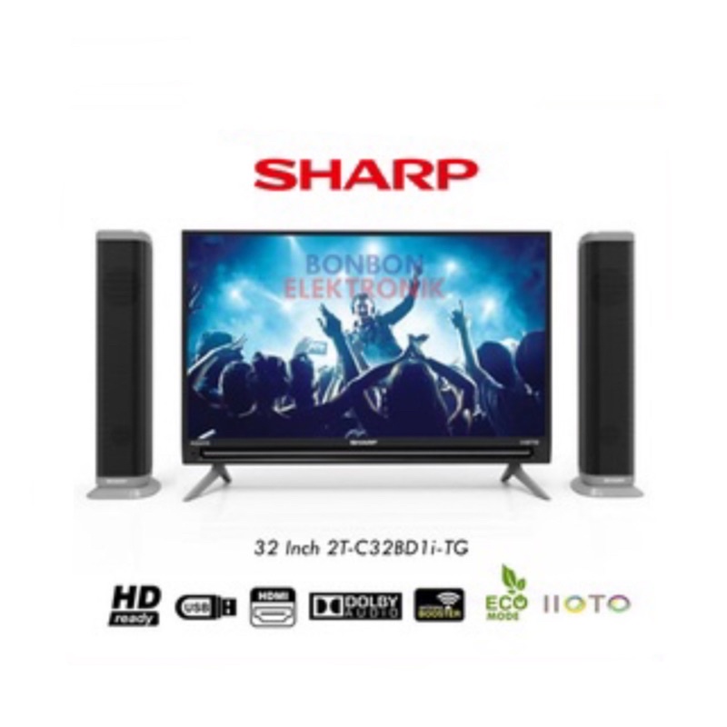 Jual TV LED SHARP 32" Inch 2T C32BD1I TG TOWER SPEAKER DIGITAL TERBARU ...