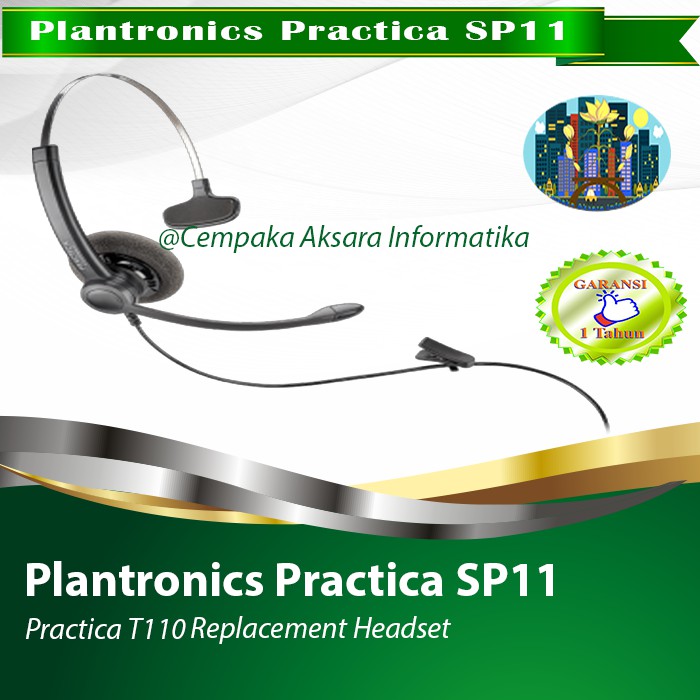 Jual Plantronics SP11 ( Headset Plantronics Practica T110 ) | Shopee ...