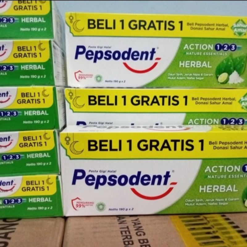 Jual PEPSODENT HERBAL BELI 1 GRATIS 1 190G | Shopee Indonesia