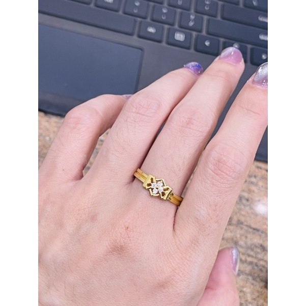 Jual Cincin simpel ukuran jumbo variasi permata emas 16K | Shopee Indonesia