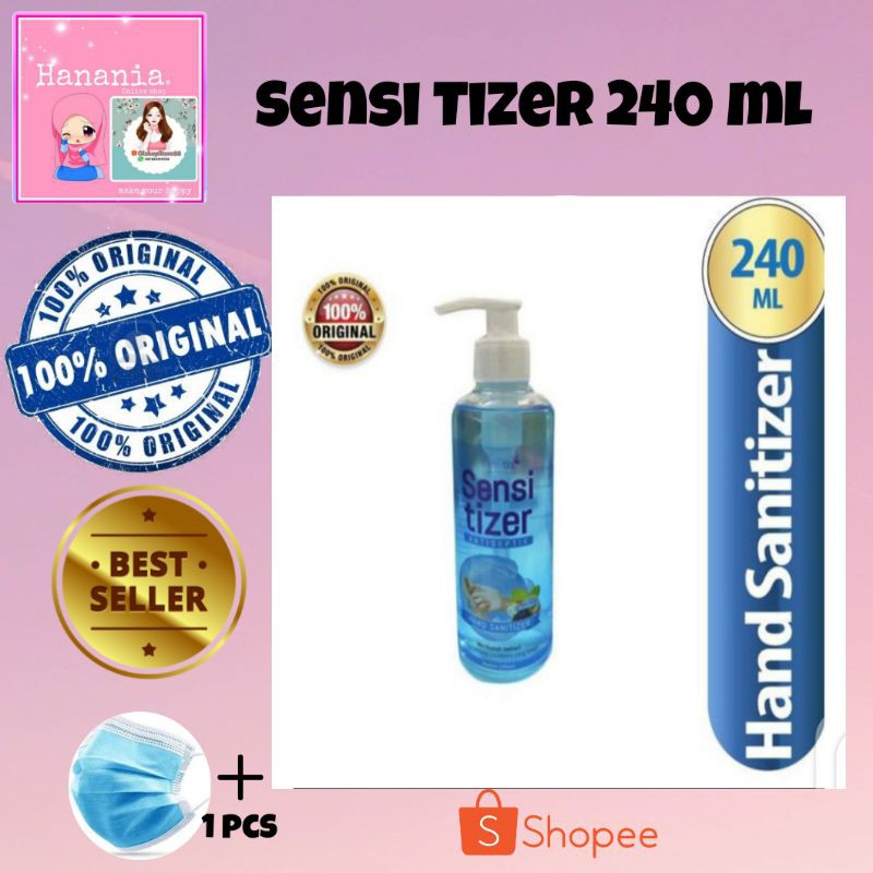 Jual hand sanitizier/sensi tizer 240ml | Shopee Indonesia