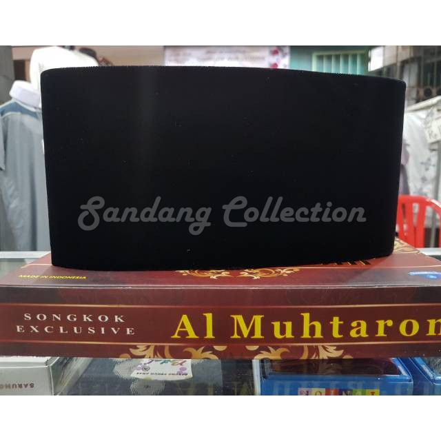 Jual Songkok Nasional Kopyah Hitam Peci Hitam Al Muhtarom AC Tinggi 13 ...