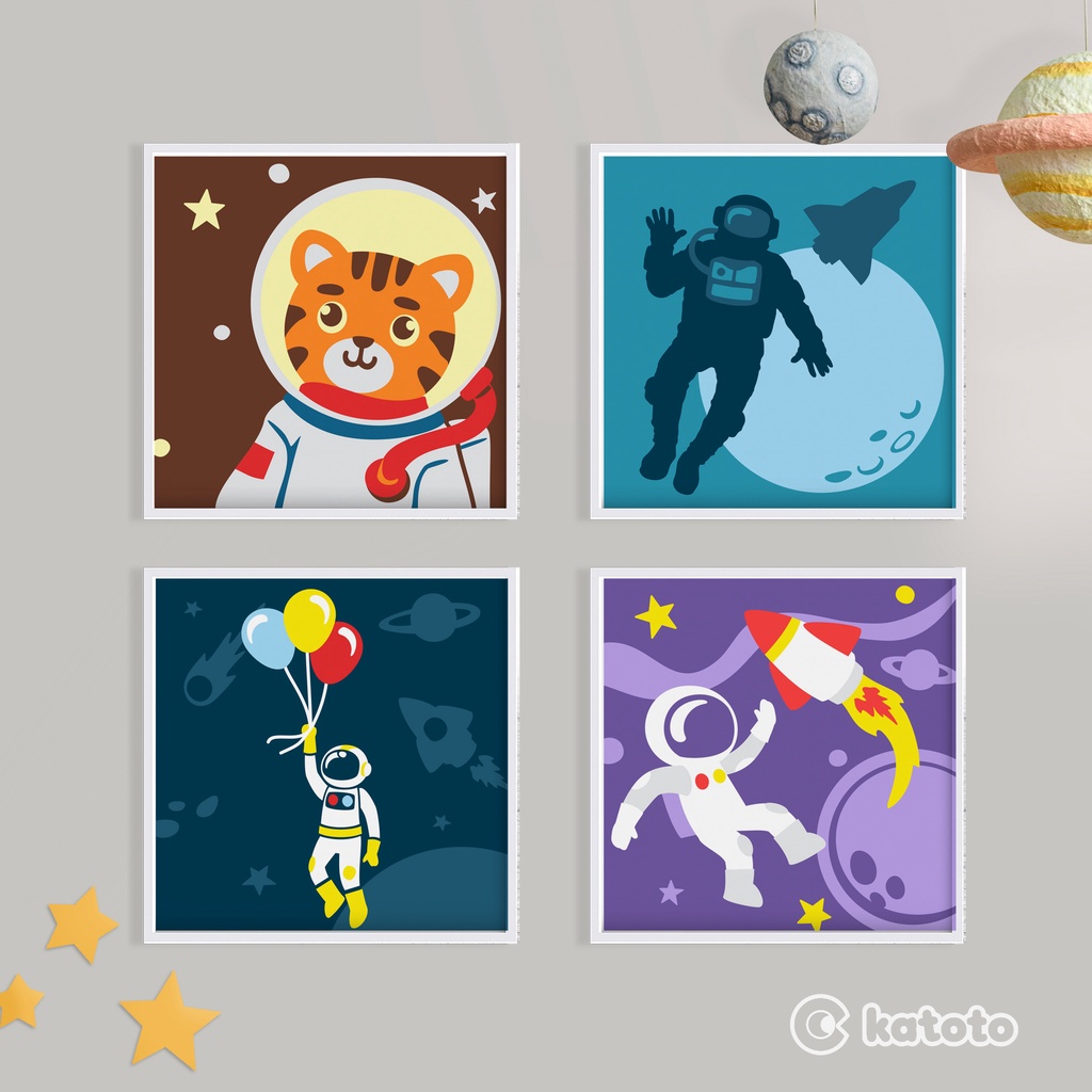 Jual PAINT BY NUMBERS ASTRONOT, LUAR ANGKASA, ROKET PAINTING KIT BY ...