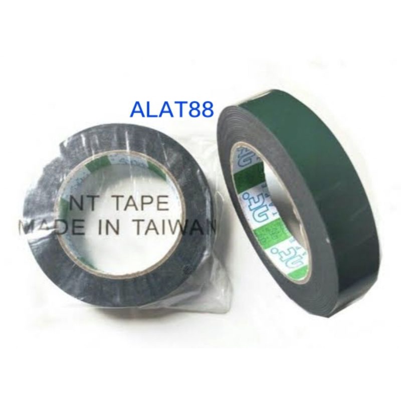 Jual double tape hijau tebal nt tape 1 inch / foam tape busa hijau ...