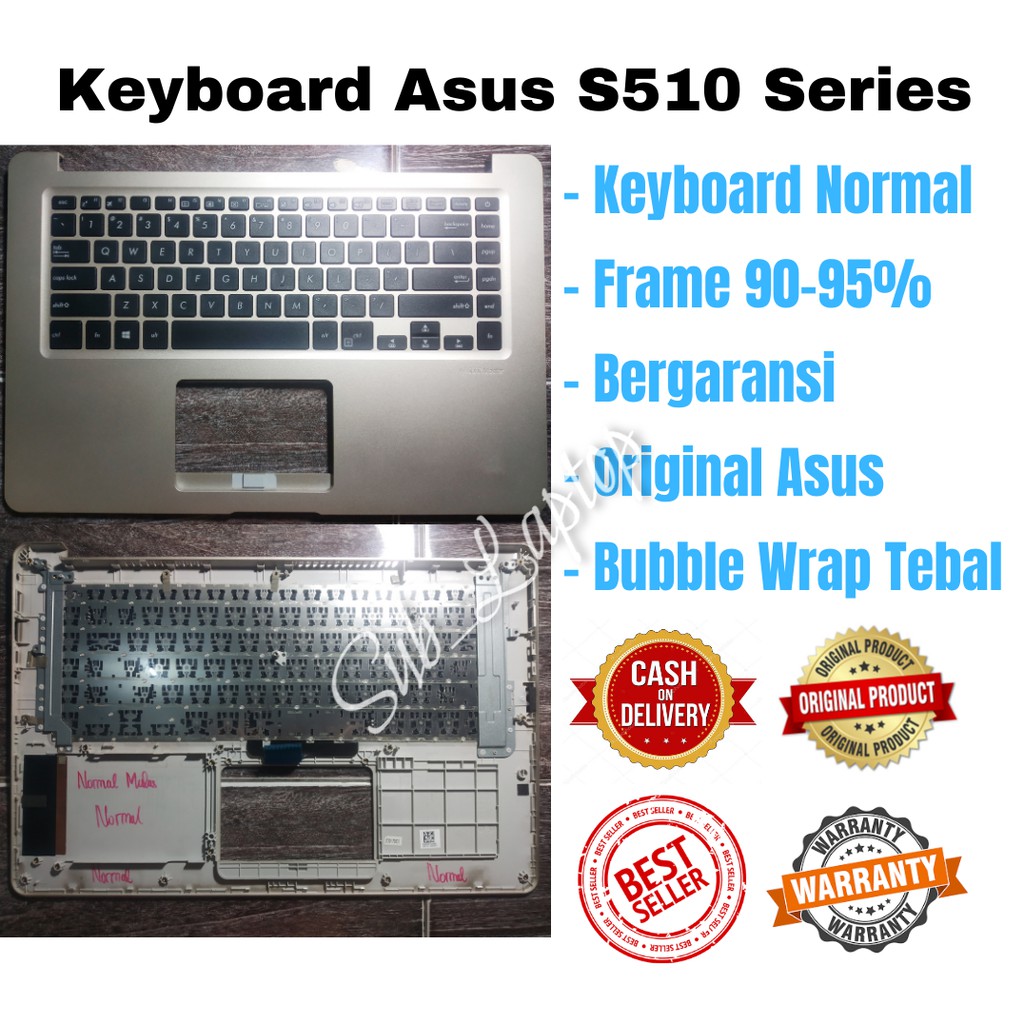 Jual Keyboard Asus VivoBook S15 S510 S510U S510UA S510UN S510UQ Plus ...