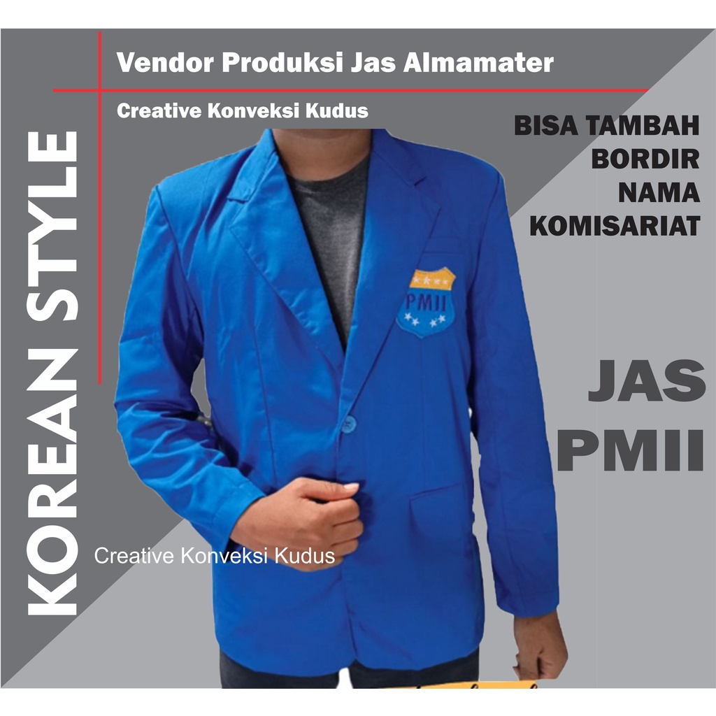 Jual (BISA COD) ALMET PMII PLUS BORDIR NAMA| SERAGAM JAS ALMAMATER PMII ...